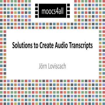 Solutions to create audio transcripts | PPT