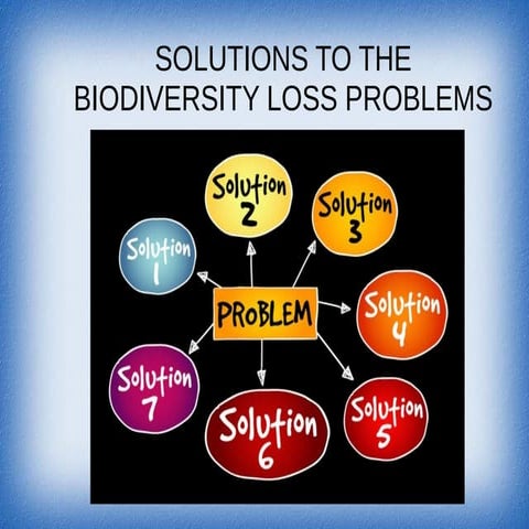 Solutions to the loss of biodiversity | PDF