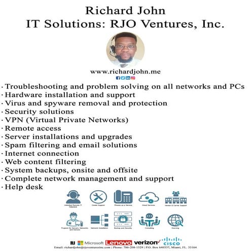 IT Solutions: RJO Ventures, Inc. (www.RJOVenturesInc.com) | PDF
