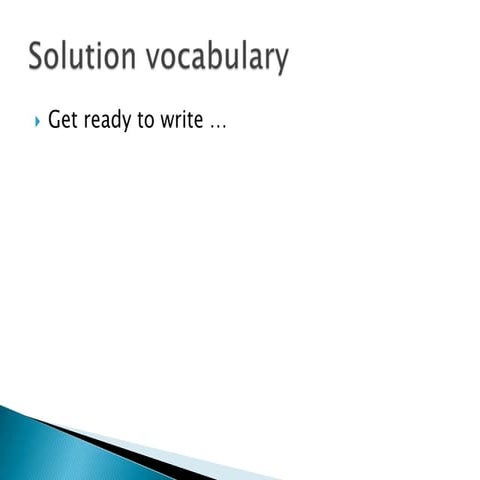 Solution vocabulary lecture | PPTX