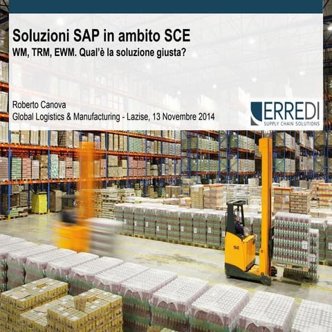 Soluzioni Sap in ambio sce | PDF