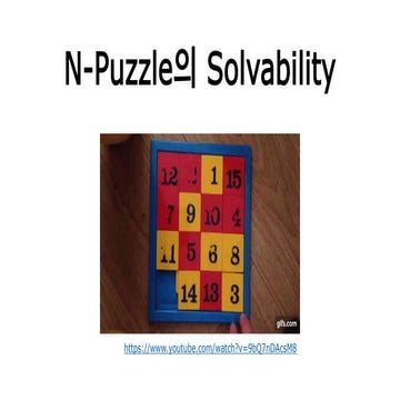 Solvability of n-puzzle | PPTX
