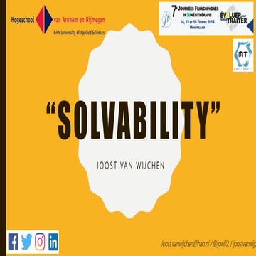 Solvability, an ability to help patients solve their own problems | PPTX