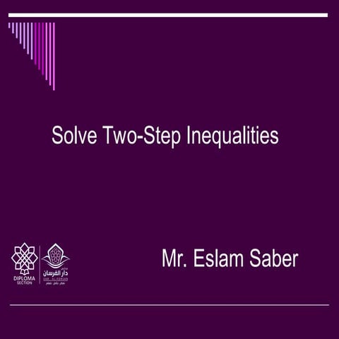 solve 2 step inequalities and how to add and multiply .ppt