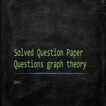Solved Question Paper Questions Graph Theory1 1pdf