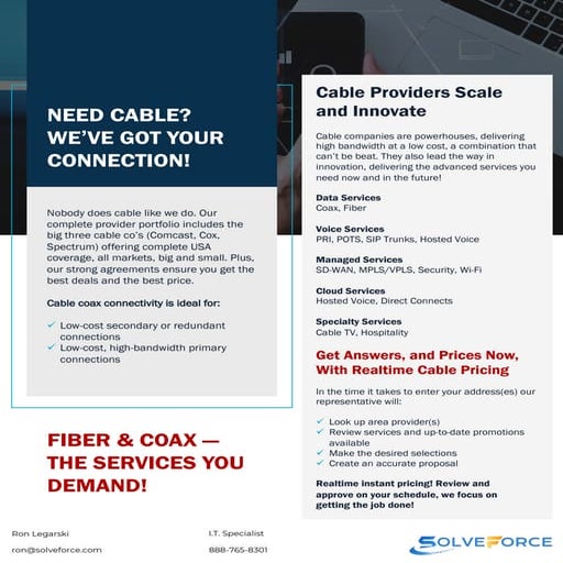 SolveForce Cable Internet Providers | PDF