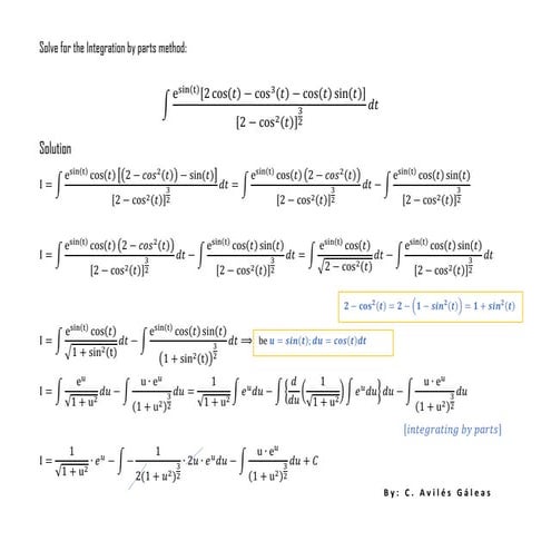 Integration method by parts | PPT