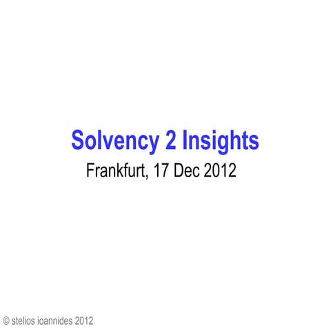 Solvency 2 Insights | PPT
