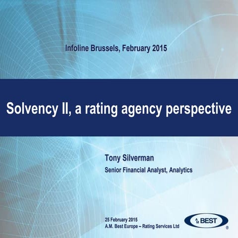 Solvency II, A Rating Agency Perspective | PPTX