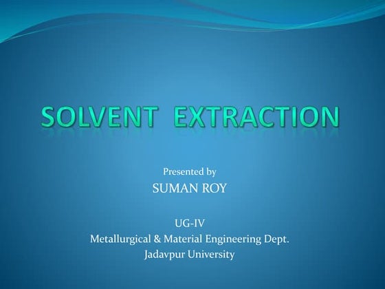 Liquid liquid extraction 1 | PPT