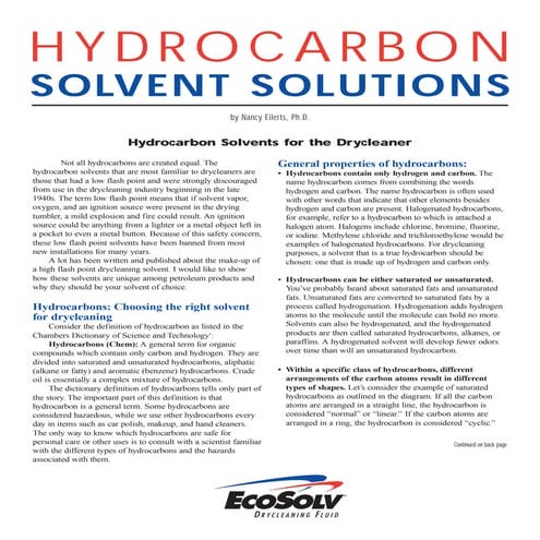 Solvents for dryclean | PDF