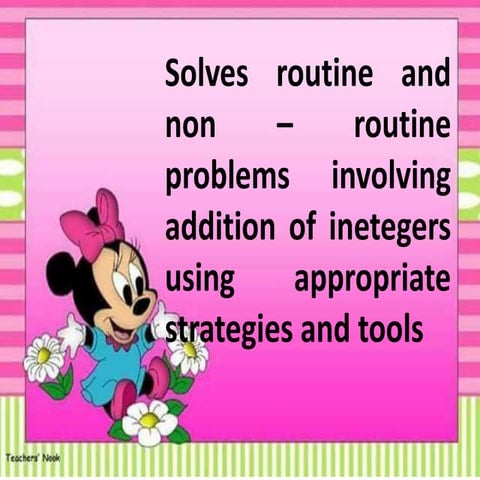 Solve Routine And Non Routine Integers Pptx