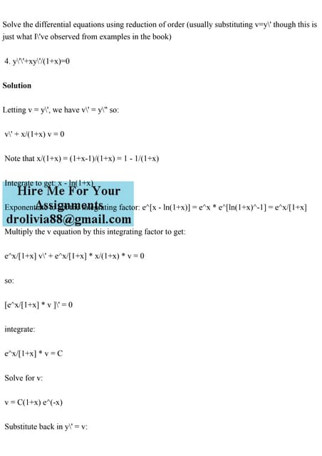 Solve the following differential equation with Laplace transform (us.pdf