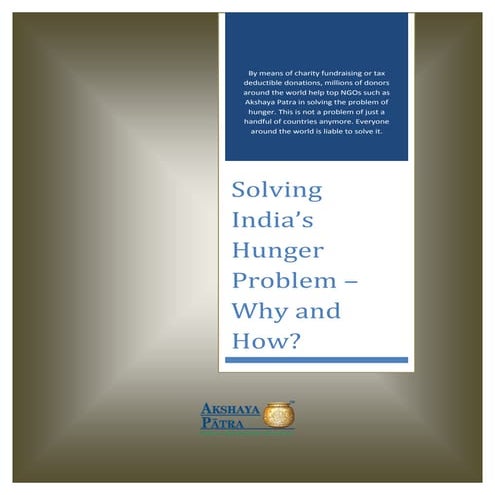 Solving india’s hunger problem | PDF