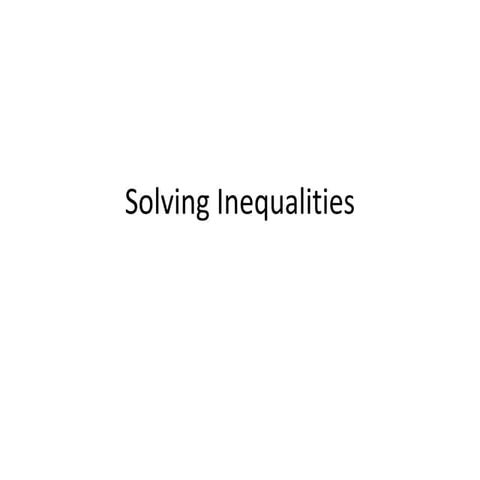 Word Problems with Inequalities | PPTX
