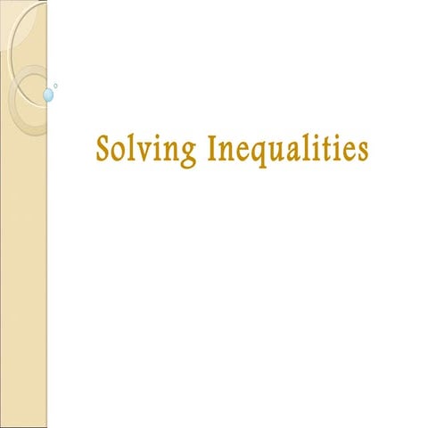 Solving inequalities one step | PPT