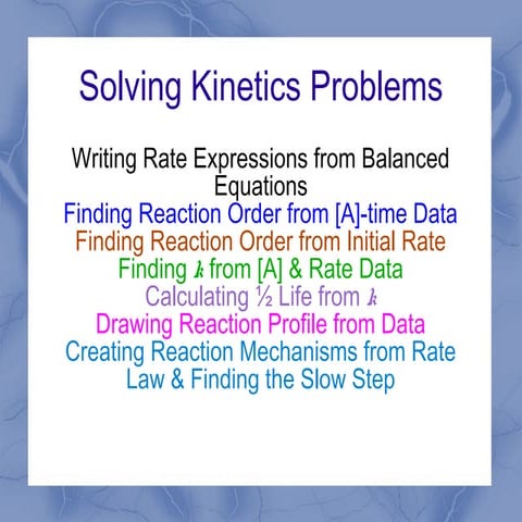Solving kinetics problems | PPT