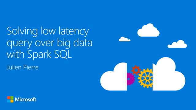Solving Low Latency Query Over Big Data With Spark Sql Ppt