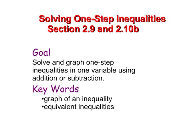Inequalities ppt revised | PPT