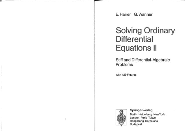 Solving Ordinary Differential Equations Pdf