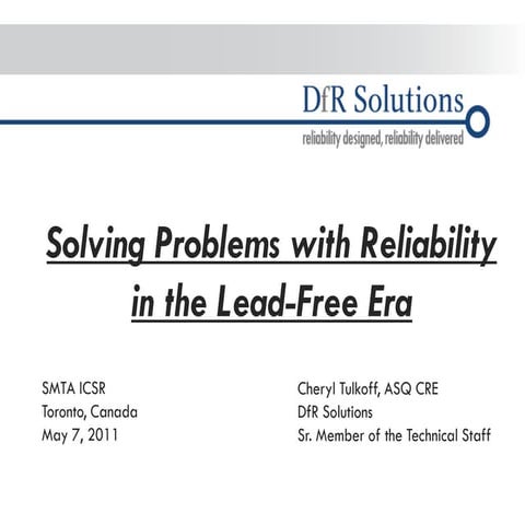 Solving Problems with Reliability in the Lead-Free Era | PDF