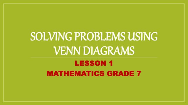 Solving Problems Involving Venn Diagrampptx