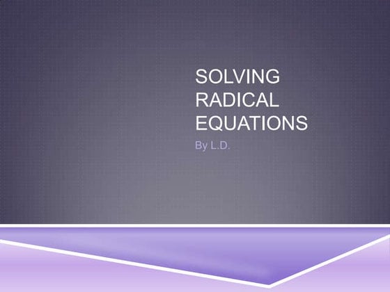Solving Word Problems Involving Quadratic Equations | PPT
