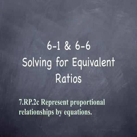 Solving ratio equations | PPT