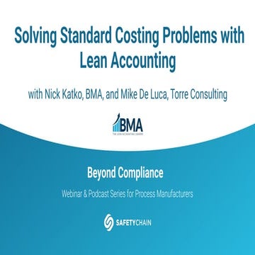 Solving Standard Costing Problems with Lean Accounting | PDF