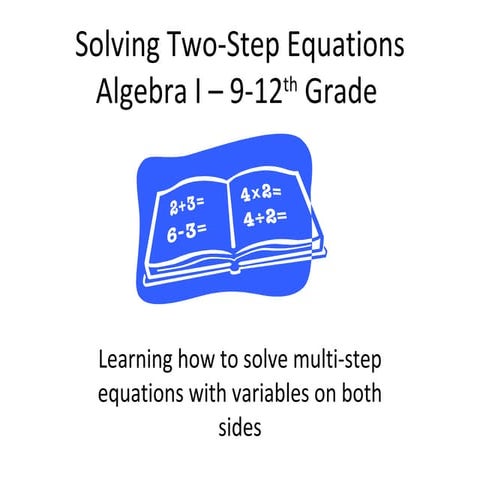 Solving two step equations | PPT