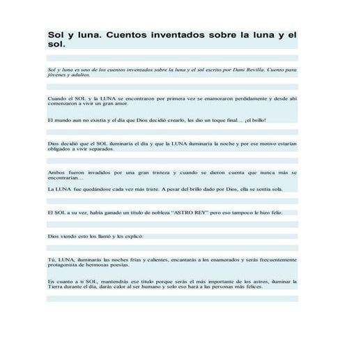 Sol y luna | DOCX