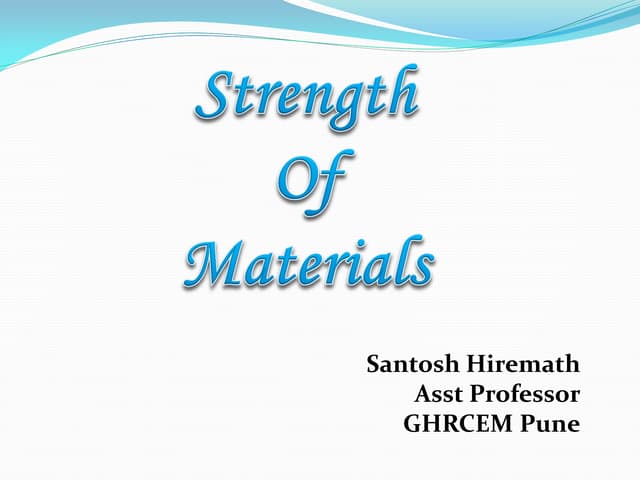 Statics and Strength of Materials Formula Sheet | PDF