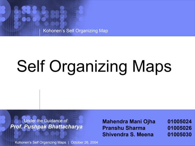 Self Organizing Maps Soms An Unsupervised Machine Learning Algorithm