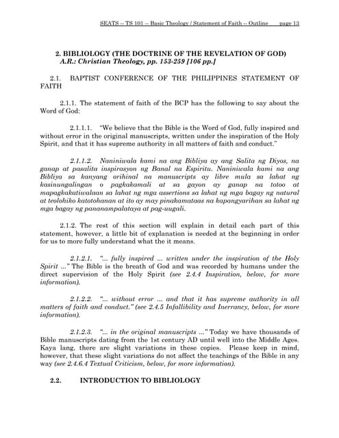 Basic Bible Doctrine Lesson 2 God | PDF