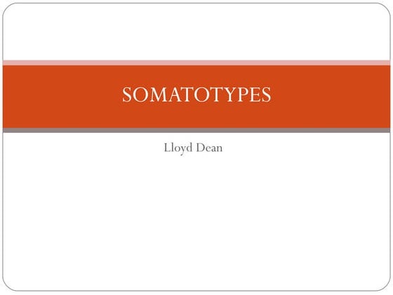 Somatotypes (3) | PPT