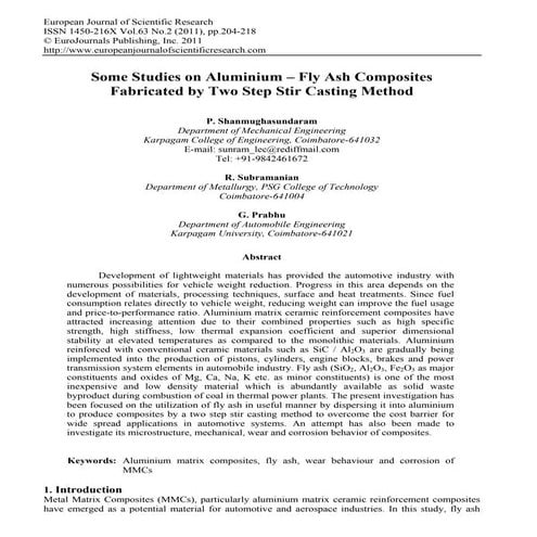 Some studies on two step stir casting method | PDF