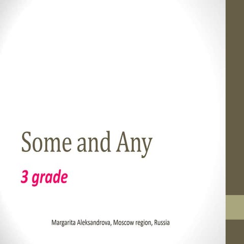 powerpoint about the usage of the words some and any | PPT