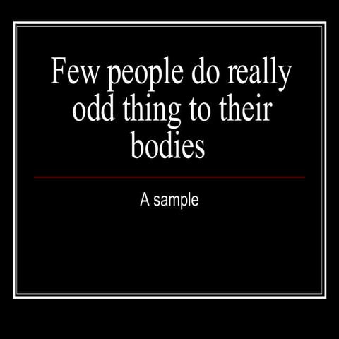 Some Thing Odd | PPS