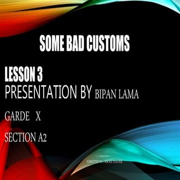 SOME BAD CUSTOMS.pptx