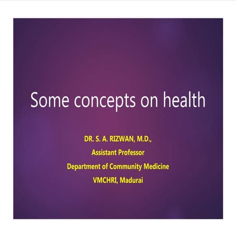 Some concepts in health | PPTX