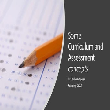 Some curriculum and assessment concepts | PPT