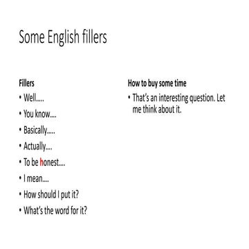 Some English fillers the best good yes.pptx