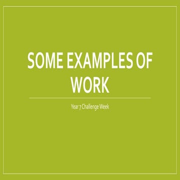 Some examples of work | PPTX