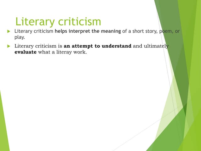 Unit 1 introduction to Literary Theory & Criticism | PDF