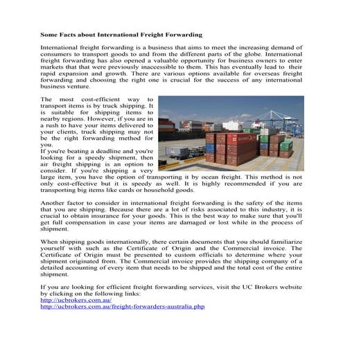 Freight forwarding | PDF