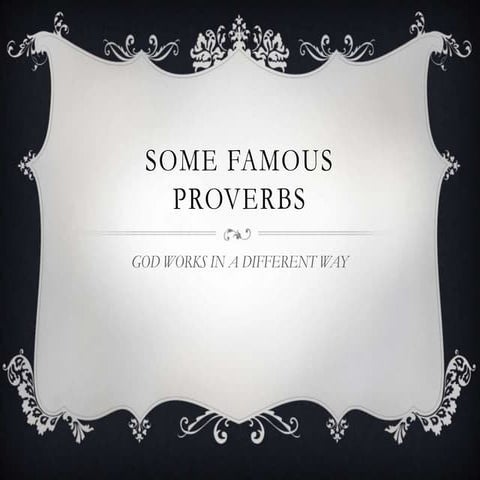 Some famous proverbs | PPTX