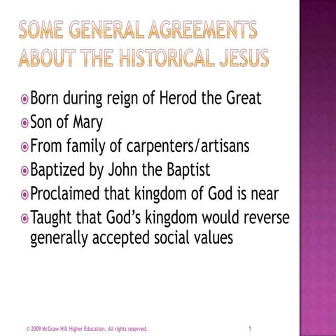Some general agreements about jesus | PPTX