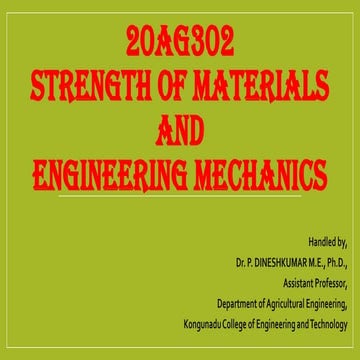 Strength of Materials & Engineering Mechanics - UNIT 1.pdf