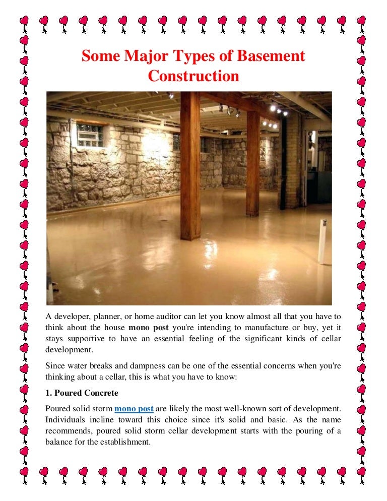 Construction Types Of Basement