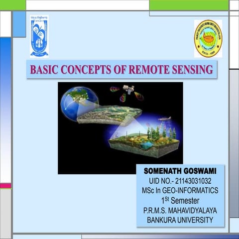 Basic Concepts of Remote Sensing | PPTX